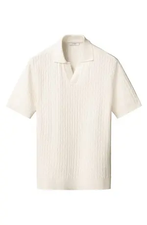 Eton Open Collar Jacquard Polo