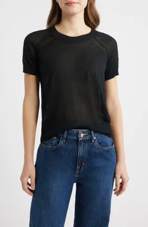CITY BLUES Short Sleeve Knit Shirt - Black