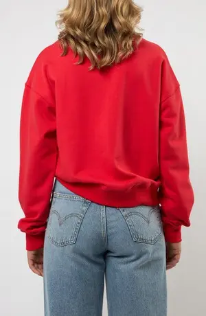 VIENS AVEC MOI Vie Ta Vie Cotton Graphic Sweatshirt