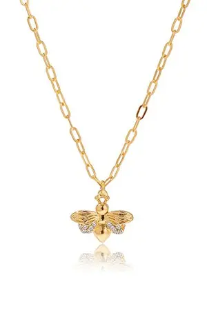 LA MENO Chains Of Nectar Bee Necklace - Gold