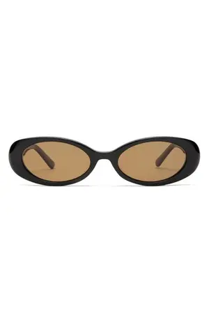 LUV LOU The Morgan 54mm Oval Sunglasses Black