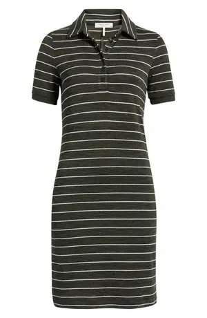 Rag & Bone Knit Stripe Polo Dress - Army
