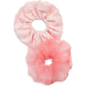 Chelsea28 Eyelet Scrunchies 2 Pack - Red Multi