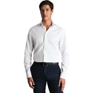 CHARLES TYRWHITT Non-iron Twill Shirt White