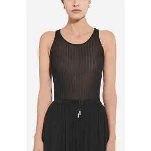 Co Sheer Ribbed Viscose Tank Top