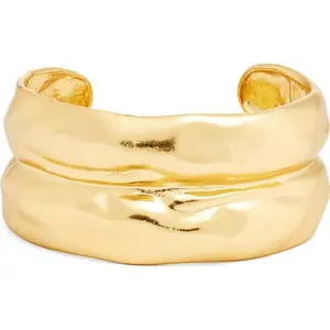 KARINE SULTAN Bubble Textured Cuff Bracelet - Gold