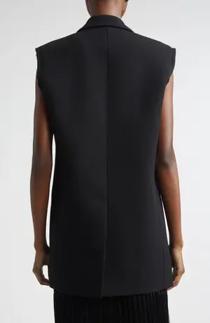 Michael Kors Frayed Double-breasted Wool Gabardine Vest
