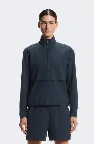 On Courtside Half Zip Pullover - Midnight