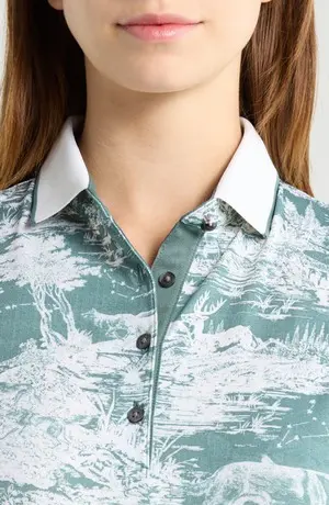 Greyson Huntress Toile Print Polo