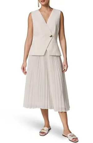 Cream Pleated