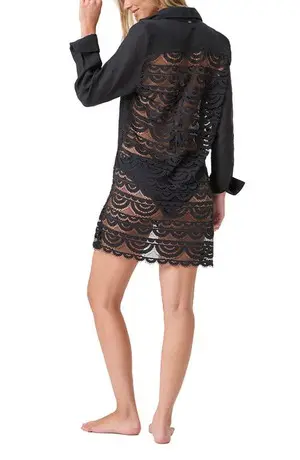 PQ SWIM Lace Millie Cover-up Tunic - Midnight