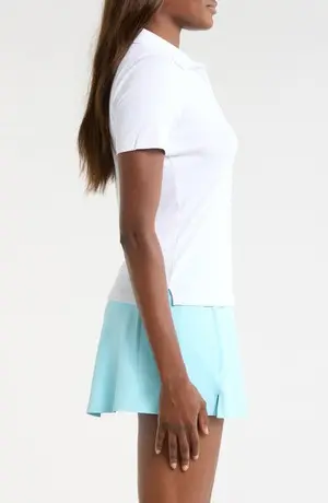 G/fore Tech Rib Golf Polo - Snow