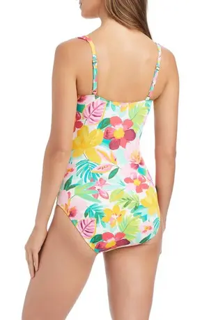 BLEU BY ROD BEATTIE Shirred One-piece Swimsuit