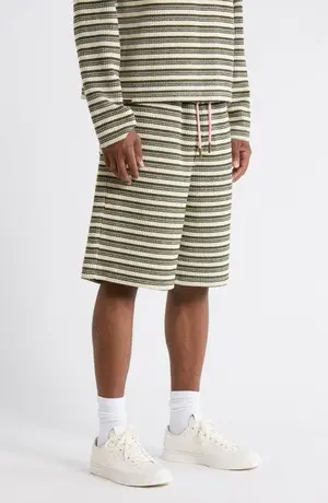 HONOR THE GIFT Speak Striped Knit Shorts
