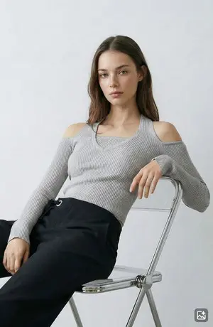 Mango Straight Leg Tie Detail Pants