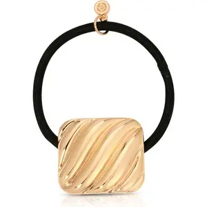 Ettika Ridged Bar Ponytail Holder - Gold