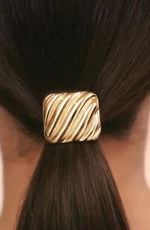 Ettika Ridged Bar Ponytail Holder