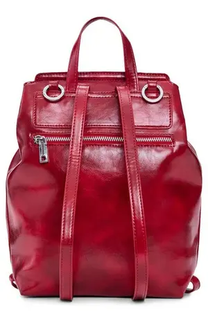 Desigual Mini Logo Embossed Convertible Faux Leather Backpack