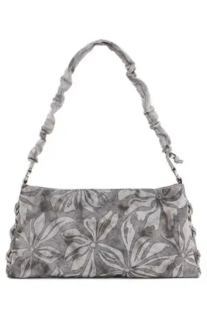 Desigual Floral Shoulder Bag With Ruched Strap