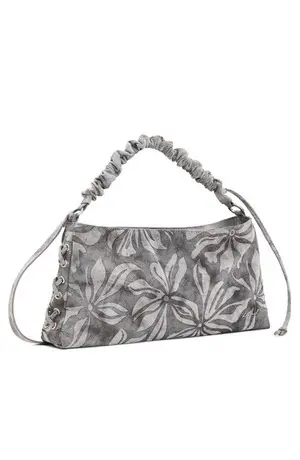 Desigual Floral Shoulder Bag With Ruched Strap