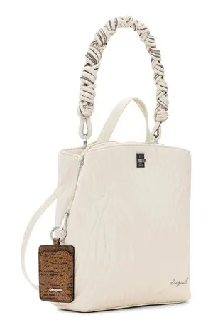 Desigual Embroidered Convertible Mini Backpack - Medium Beige