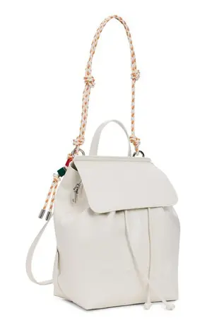 Desigual Mini Logo Embossed Convertible Backpack - Medium Beige
