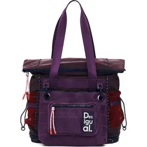 Desigual Large Voyager Nylon Backpack - Burgundy