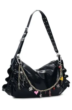 Desigual Charm Strap Faux Leather Shoulder Bag