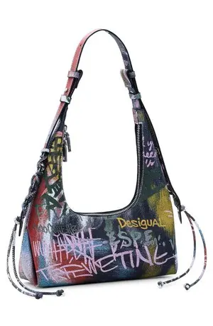 Desigual Graffiti Logo Shoulder Bag