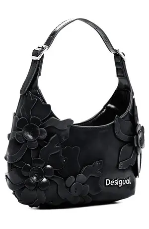 Desigual Faux Leather Shoulder Bag - Black