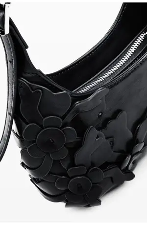 Desigual Faux Leather Shoulder Bag - Black