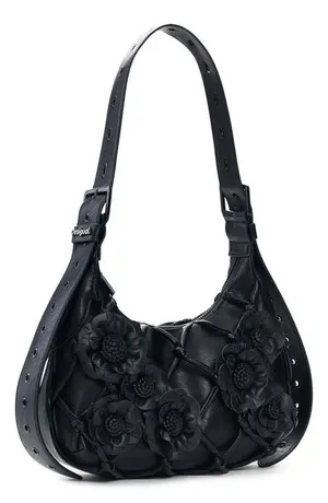 Desigual Floral Faux Leather Shoulder Bag