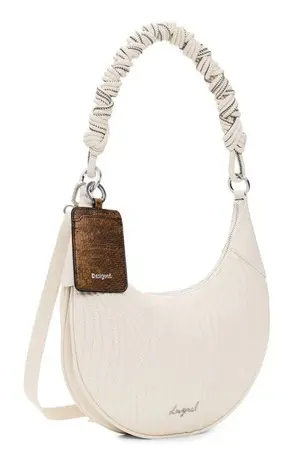Desigual Faux Leather Shoulder Bag - Medium Beige