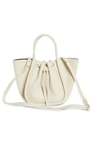 Proenza Schouler Small Ruched Leather Tote - Ecru