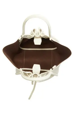 Proenza Schouler Small Ruched Leather Tote - Ecru