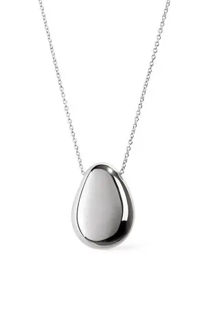ANA LUISA Polished Pebble Pendant Necklace - Silver
