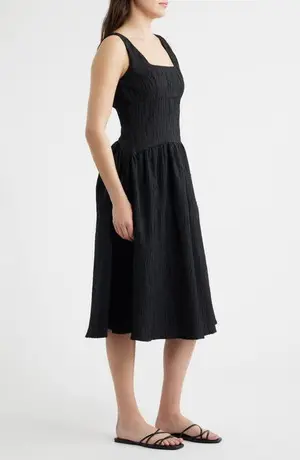 Deluc Vedra Sleeveless Midi Dress - Black