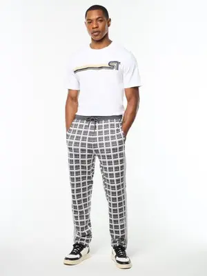 SERGIO TACCHINI Damarindo Check Track Pant - Quiet Grey