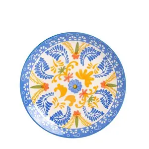 LAURIE GATES Tierra Tile 12 Piece Round Stoneware Dinnerware Set