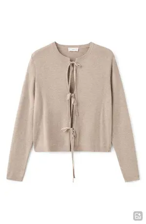 Mango Bow Front Cardigan