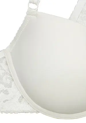 LASCANA Front Clasp T-shirt Bra - Ivory
