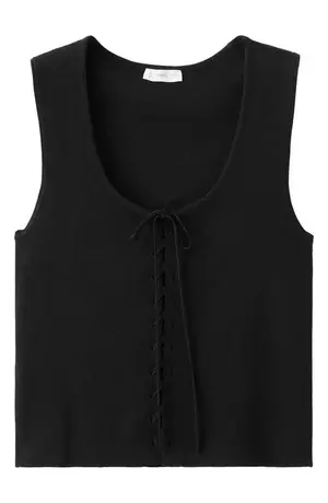 Mango Bow-front Sleeveless Top