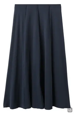 Mango Seamed Cotton Skirt