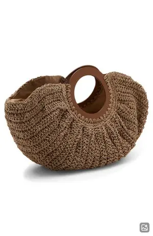 Mango Raffia Handbag