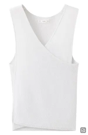 Mango Metallic Knit Sleeveless Top