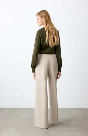 Mango Bow Wide Leg Pants