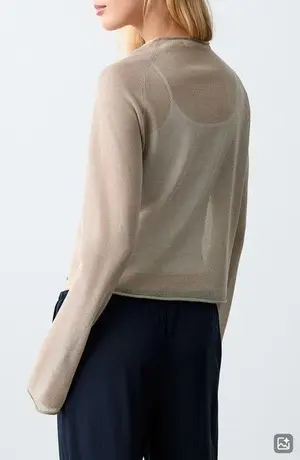 Mango Fine Knit Crewneck Sweater