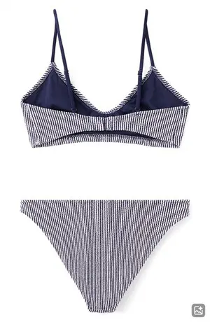 Mango Stripe Texture Two-piece Swimsuit