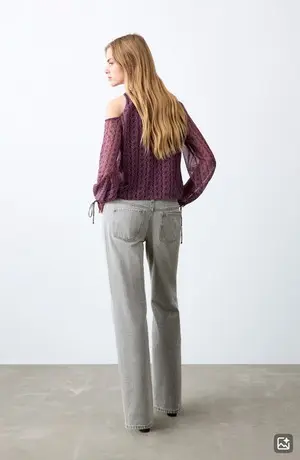 Mango Bandless Low-rise Straight Leg Jeans