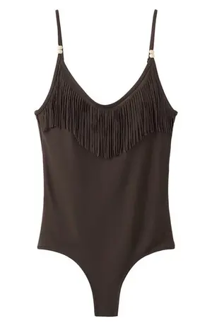 Mango Fringe One-piece Swimsuit